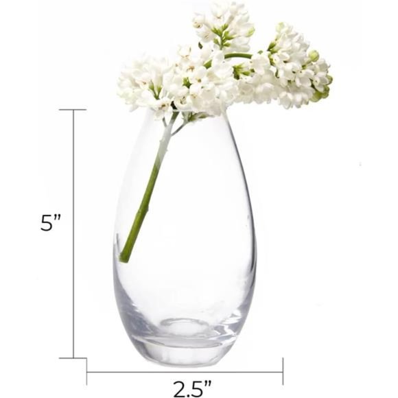 Accents | Glass Bottle Flower Vases Set Of 6 Small Elegant Clear Glass Bud Vases Bulk | Poshmark